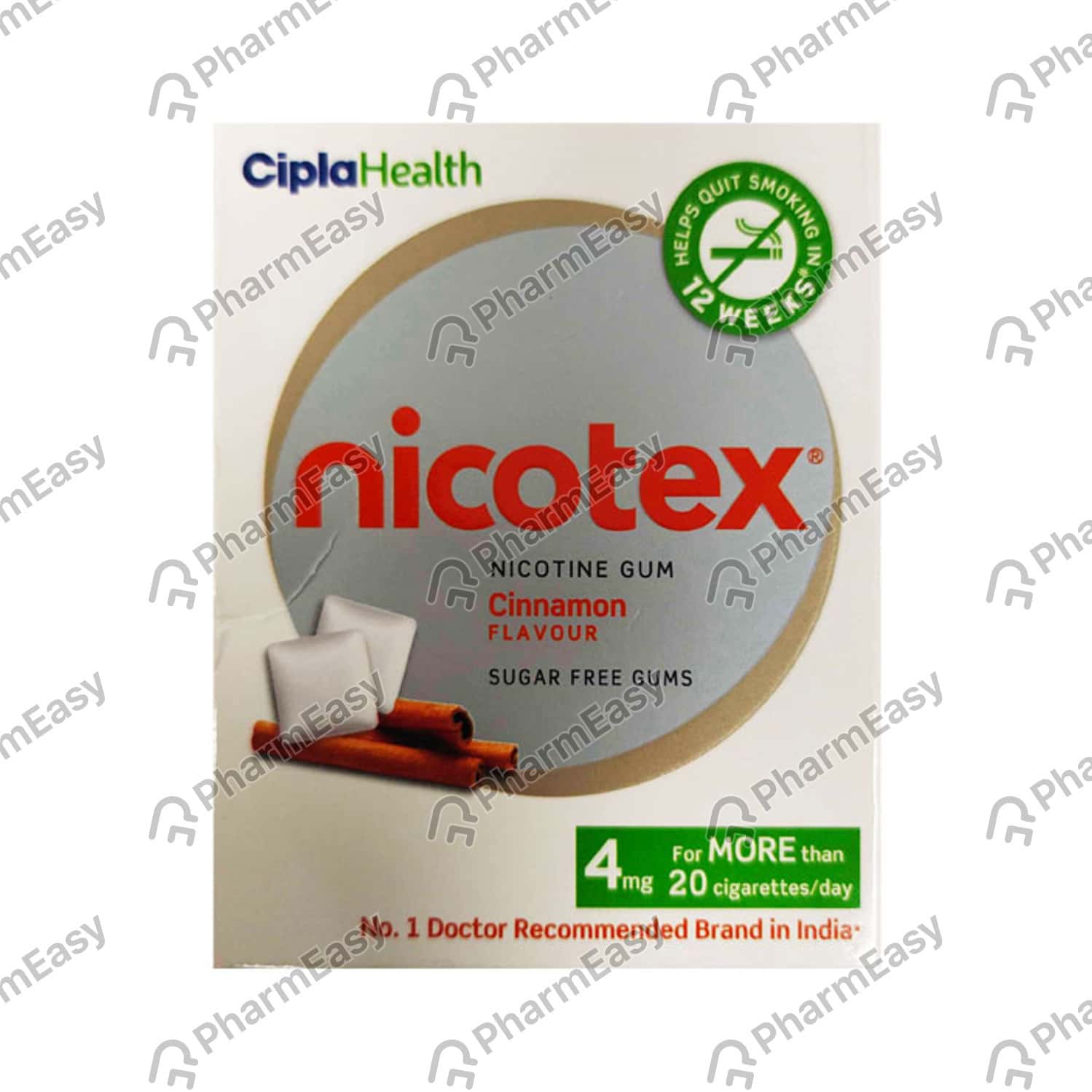 Nicotex 4 MG Chewing Gum (12): Uses, Side Effects, Price & Dosage ...