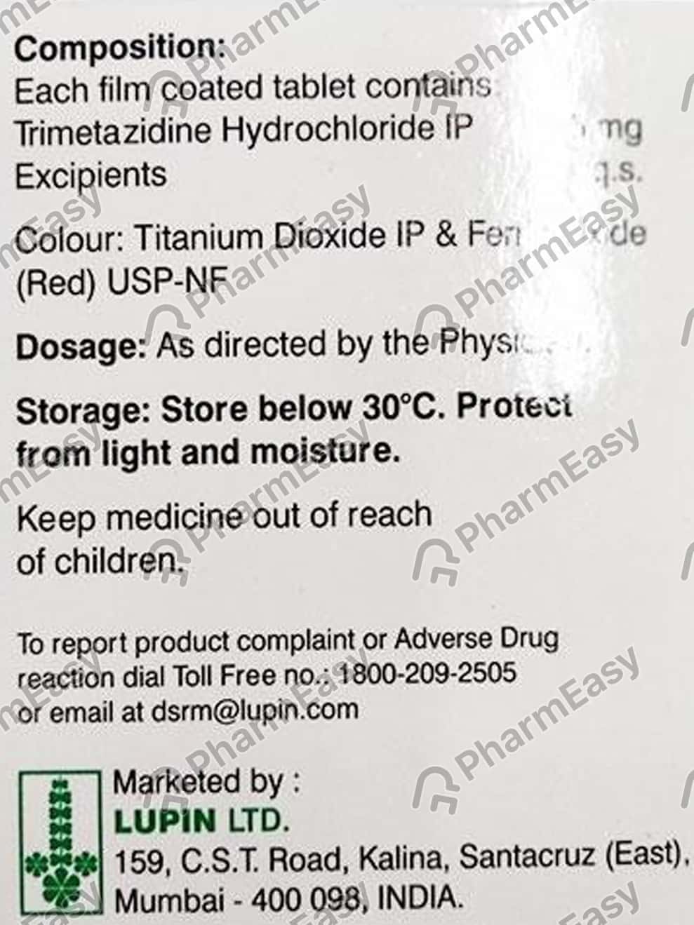 Timzid Mr 35 MG Tablet (15): Uses, Side Effects, Price & Dosage | PharmEasy