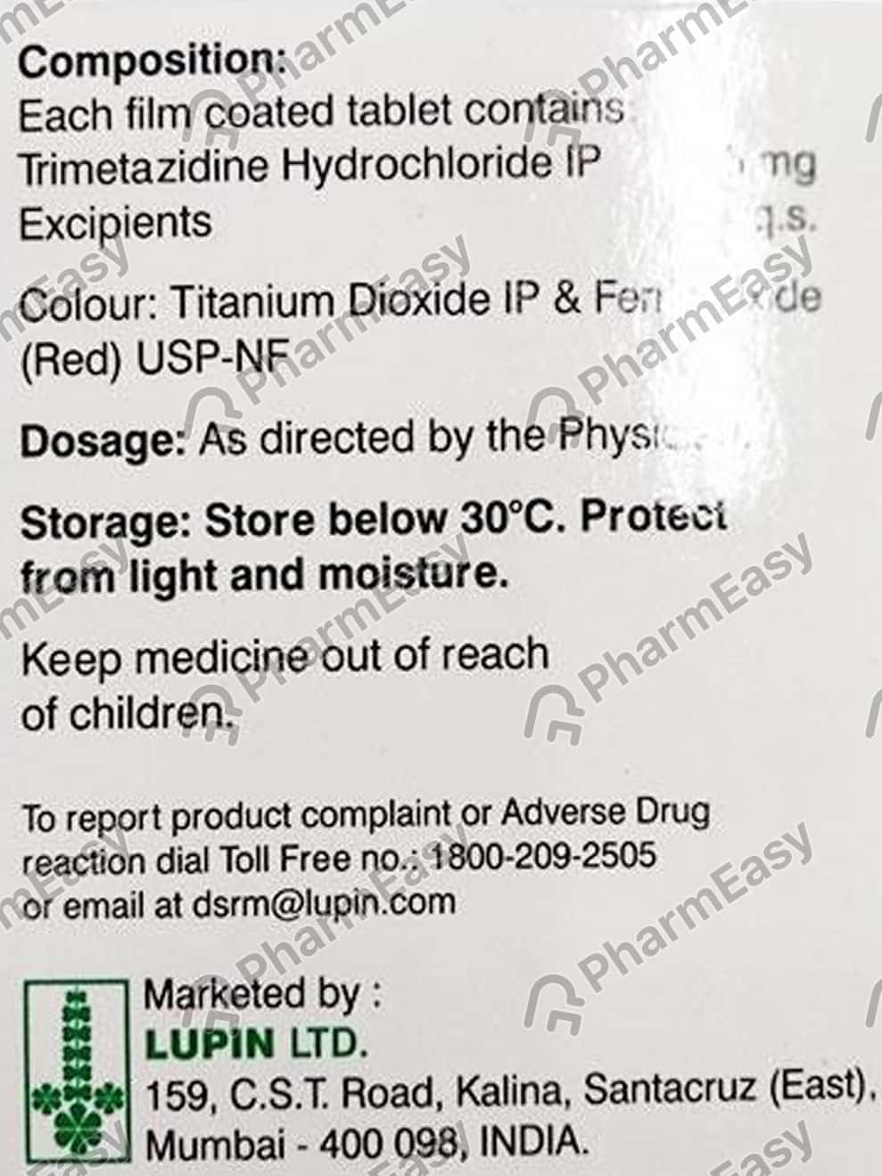 Timzid Mr 35 MG Tablet (15): Uses, Side Effects, Price & Dosage | PharmEasy