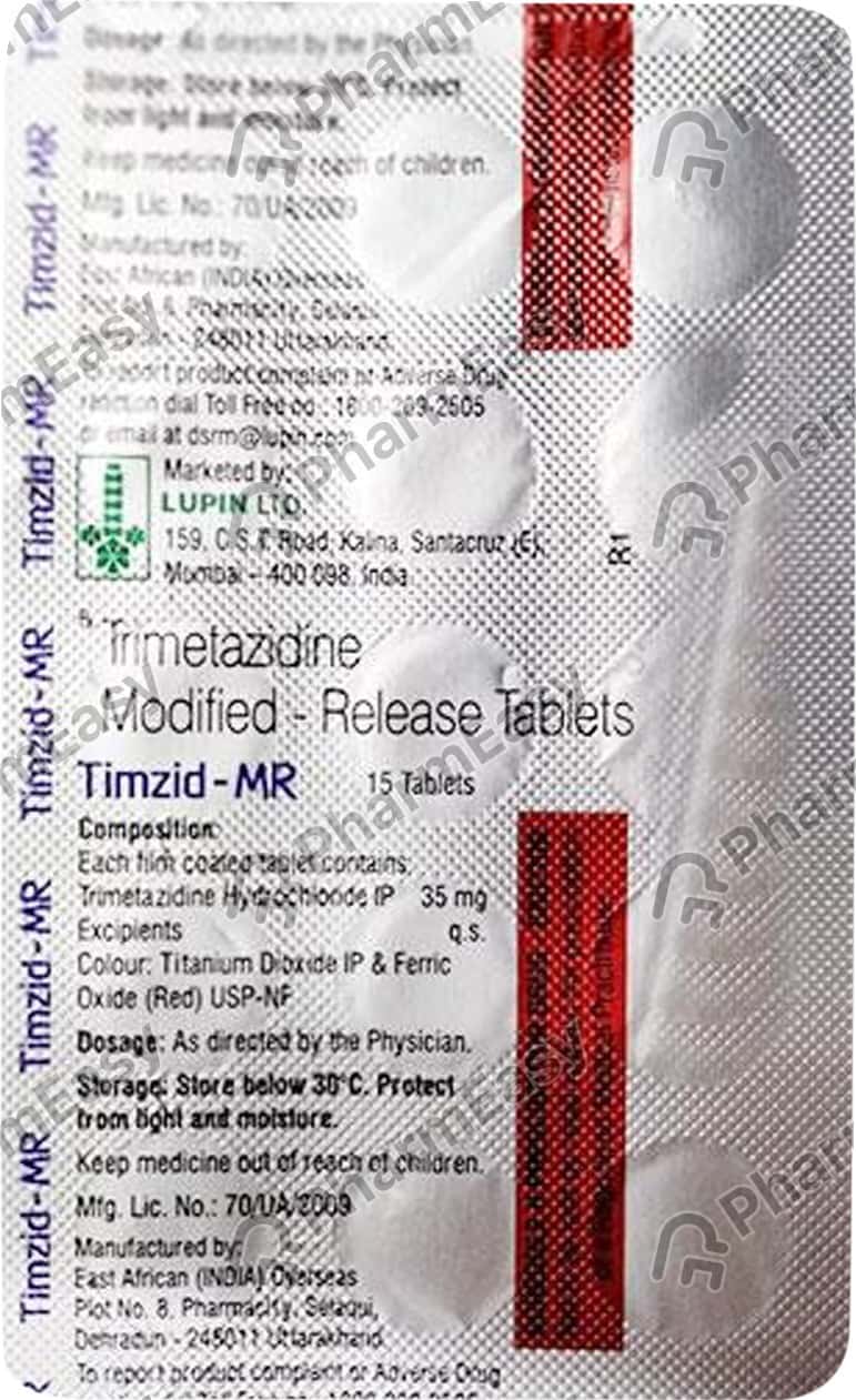 Timzid Mr 35 MG Tablet (15): Uses, Side Effects, Price & Dosage | PharmEasy