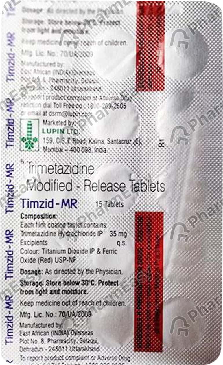 Timzid Mr 35 MG Tablet (15): Uses, Side Effects, Price & Dosage | PharmEasy