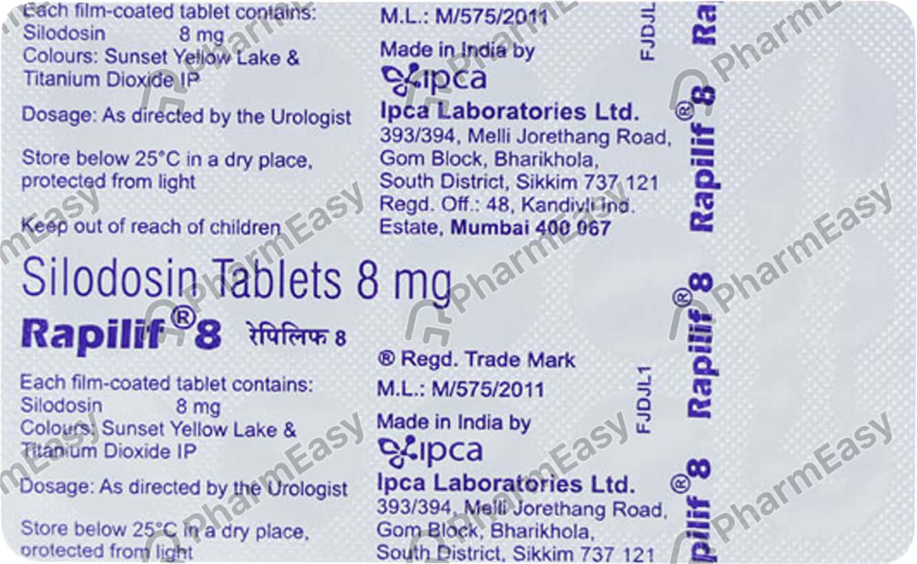 Rapilif 8 MG Tablet (15): Uses, Side Effects, Price, Dosage ...