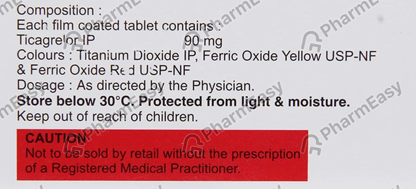 Ticaplat 90 MG Tablet (10): Uses, Side Effects, Price & Dosage | PharmEasy