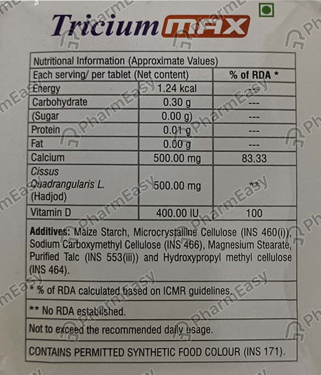 Buy Tricium Max Strip Of 15 Tablets Online at Flat 15% OFF | PharmEasy
