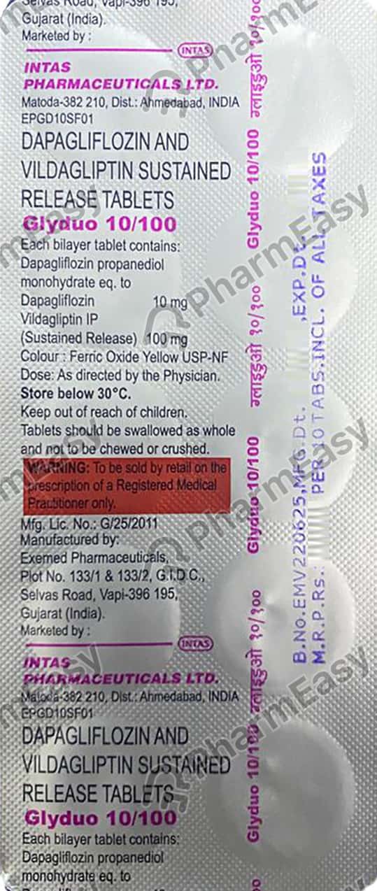 Buy Dapabite Vd 10/100mg Strip Of 10 Tablets Online at Flat 15% OFF ...