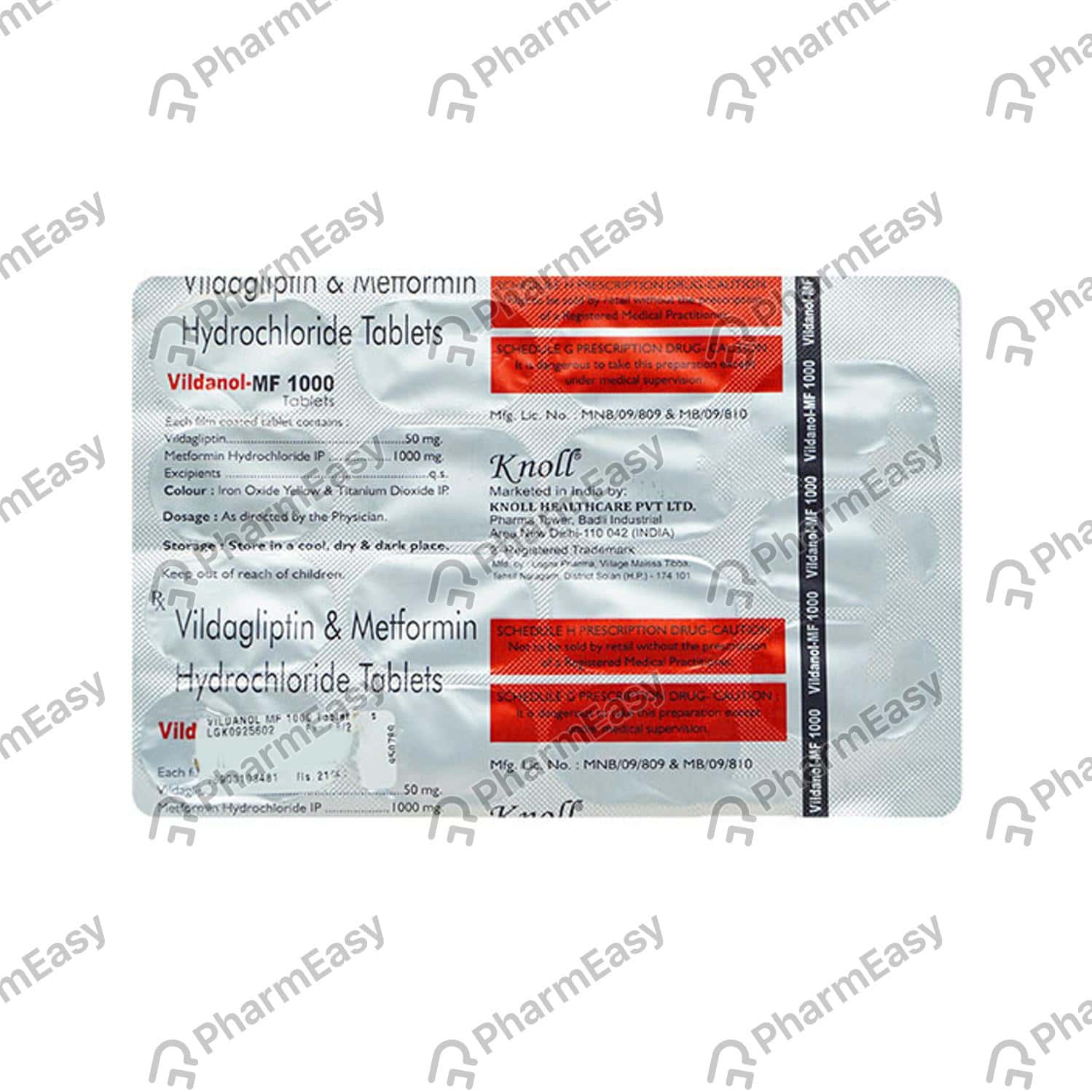 Vildanol Mf 1000mg Strip Of 15 Tablets: Uses, Side Effects, Price ...