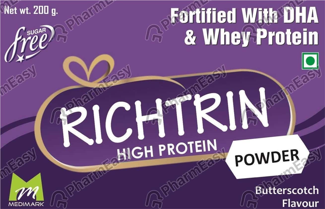 Buy Richtrin High Protein Butterscotch Flavour Sugar Free Container Of ...