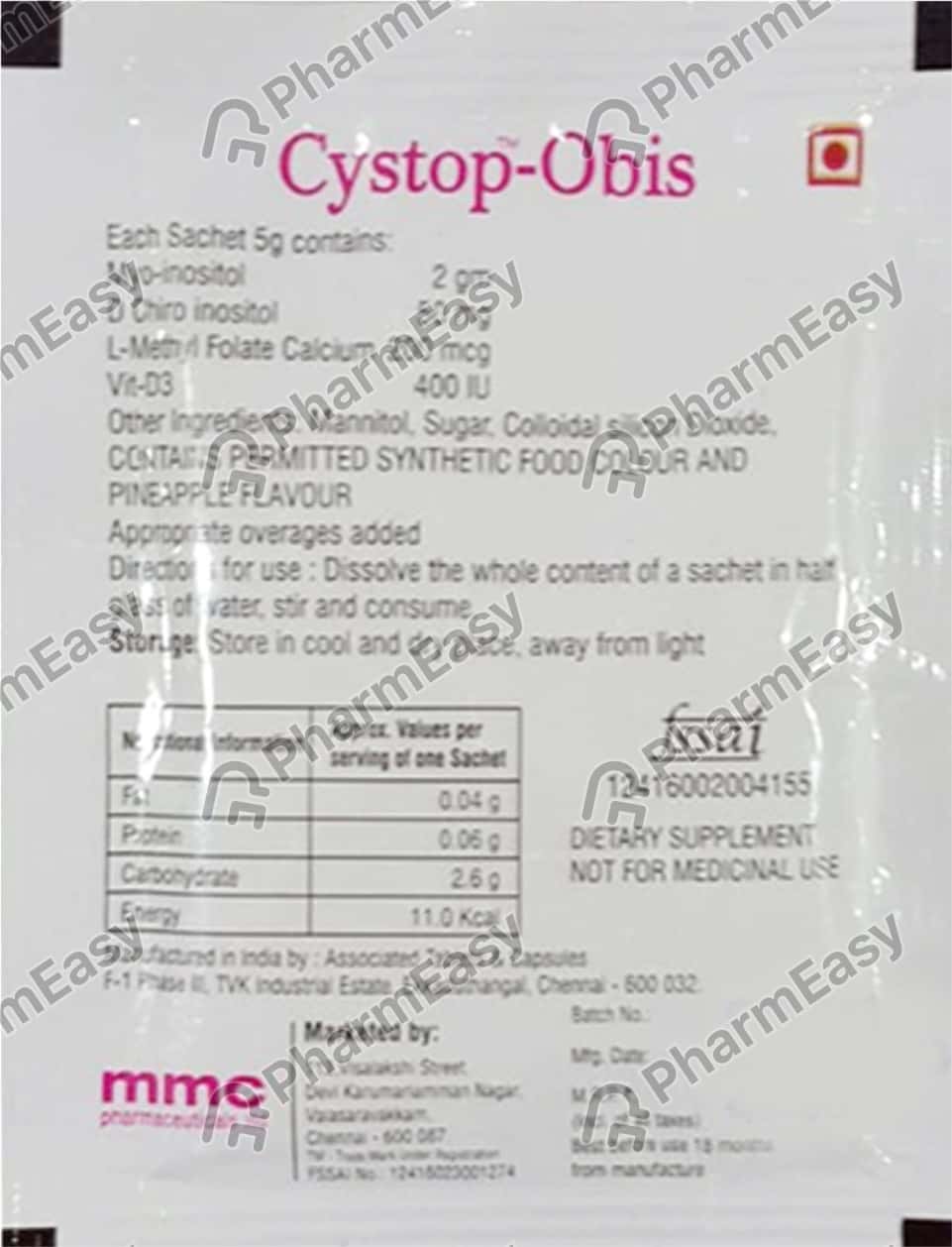 Buy Cystop Obis Powder 5gm Online at Flat 15% OFF | PharmEasy