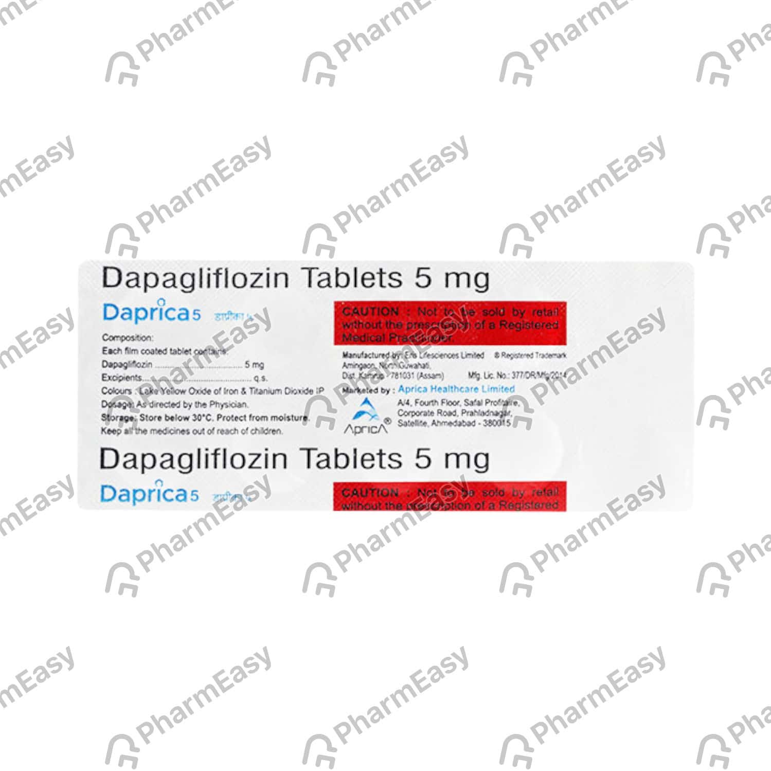 Daprica 5 MG Tablet (10): Uses, Side Effects, Price & Dosage | PharmEasy