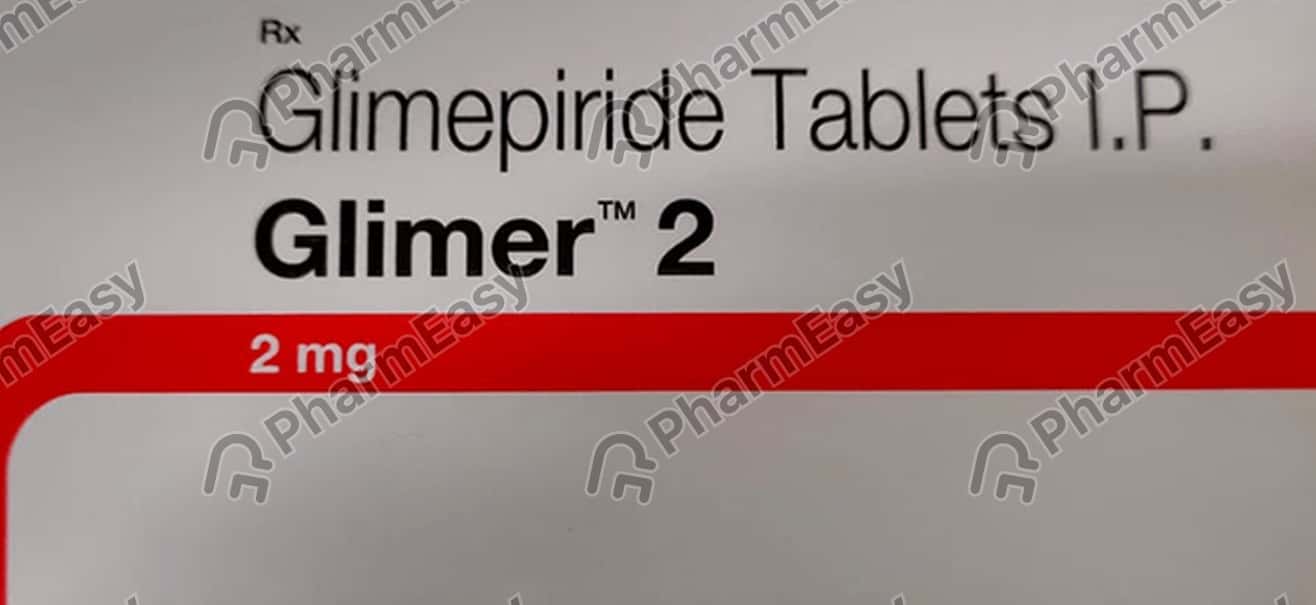 Glimer 2 MG Tablet (15): Uses, Side Effects, Price & Dosage | PharmEasy