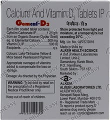 Gemcal-D3 Tablet: Uses, Side-effects, Price, Dosage & More Info - PharmEasy