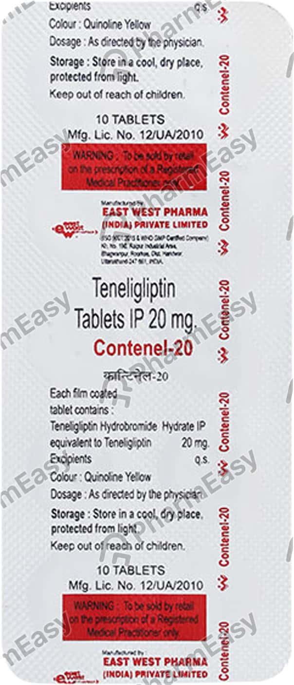 Contenel 20 MG Tablet (10): Uses, Side Effects, Price & Dosage | PharmEasy