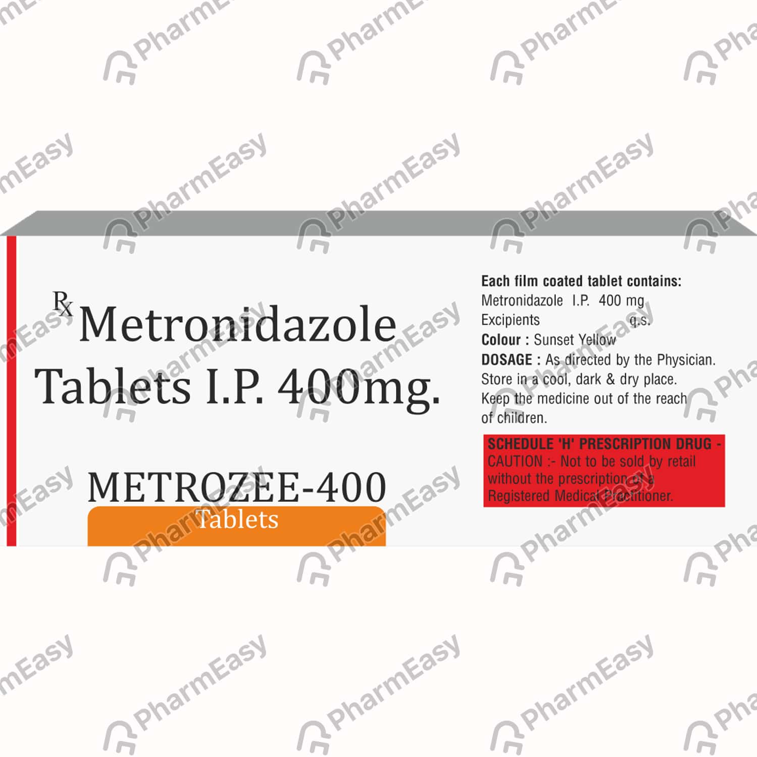 Buy Metrozee 400 MG Tablet (10) Online at Flat 15% OFF | PharmEasy