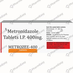 Metrozee 400 MG Tablet (10): Uses, Side Effects, Price & Dosage | PharmEasy