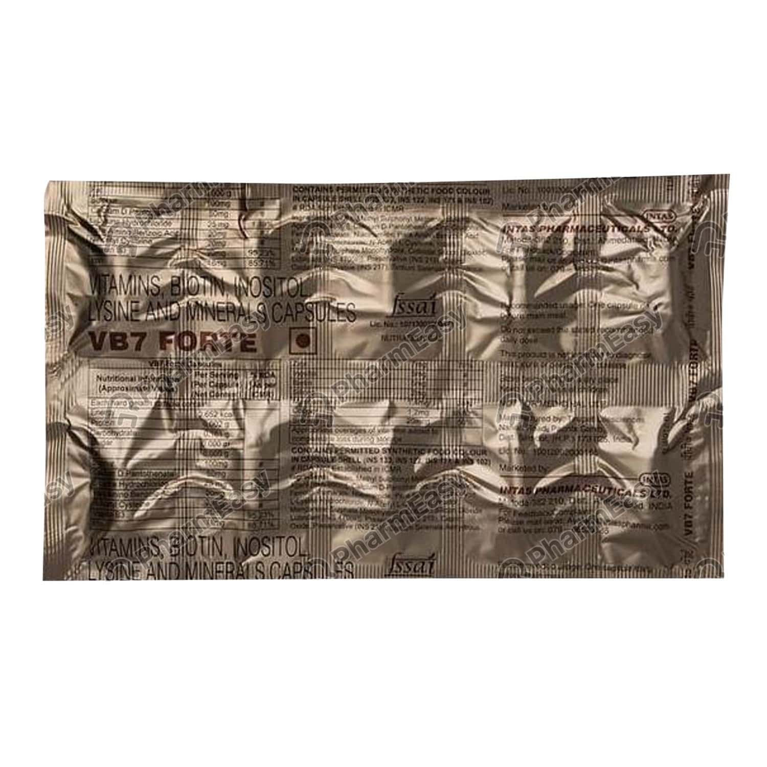Buy Vb7 Forte Chocolate Flavour Strip Of 10 Tablets Online at Flat 18% ...