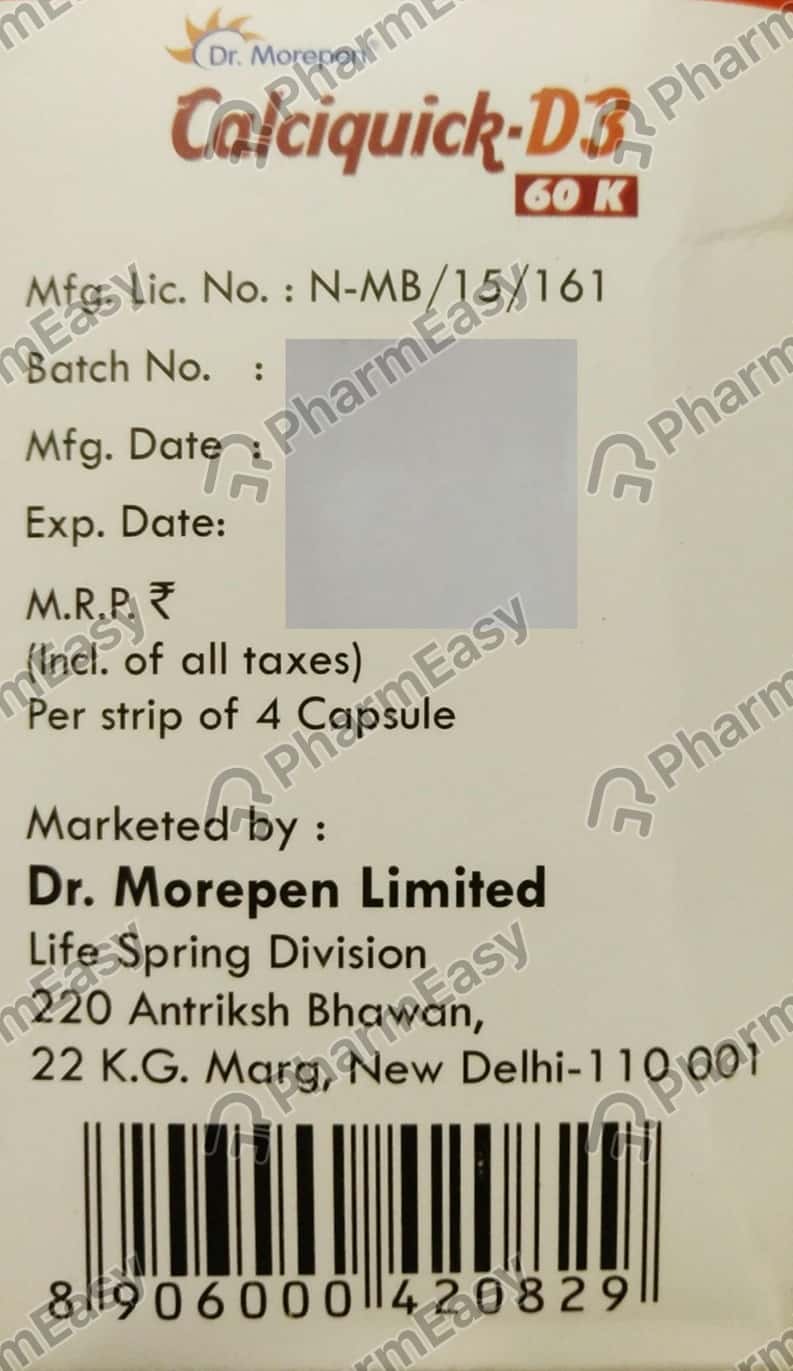 Buy Calciquick D3 Nano 60000 IU Oral Solution (5) Online at Flat 15% ...