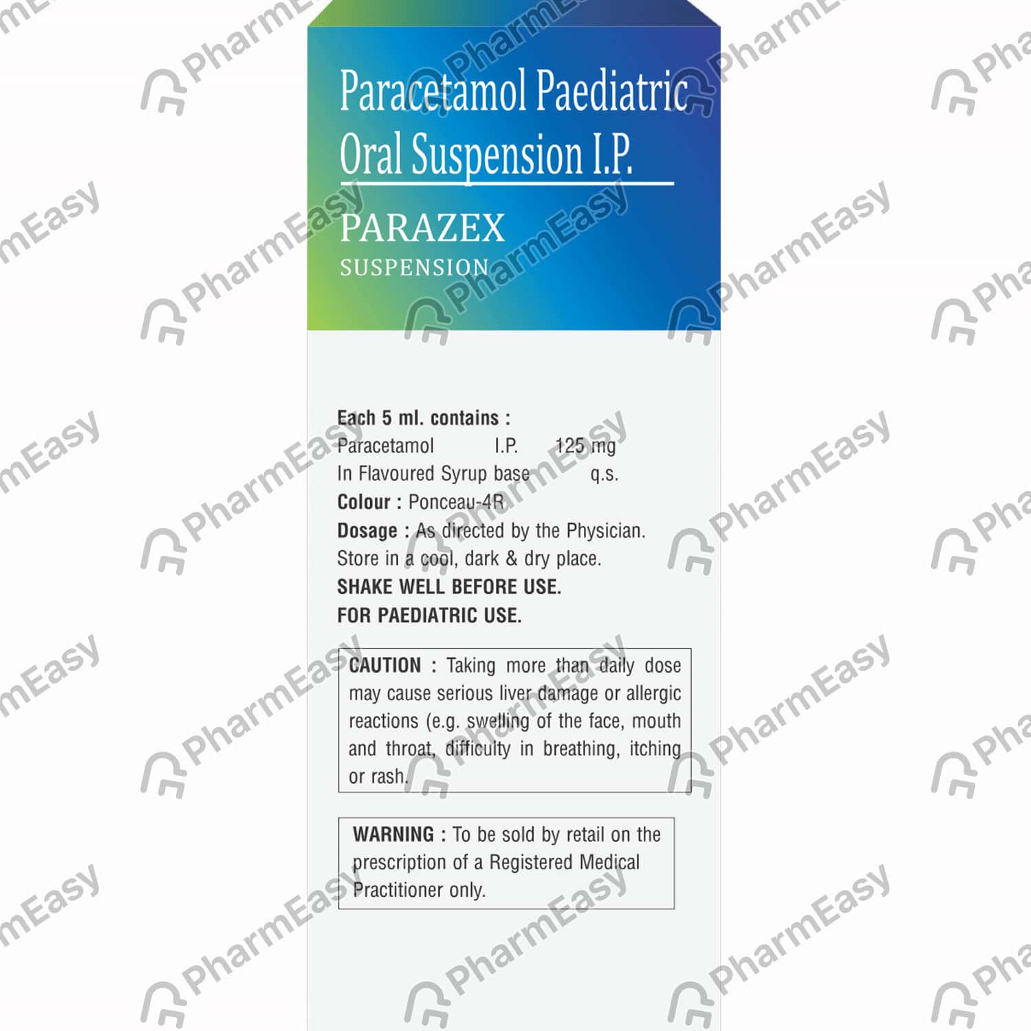 Buy Parazex 125 MG/5ML Suspension (60) Online at Flat 15% OFF | PharmEasy