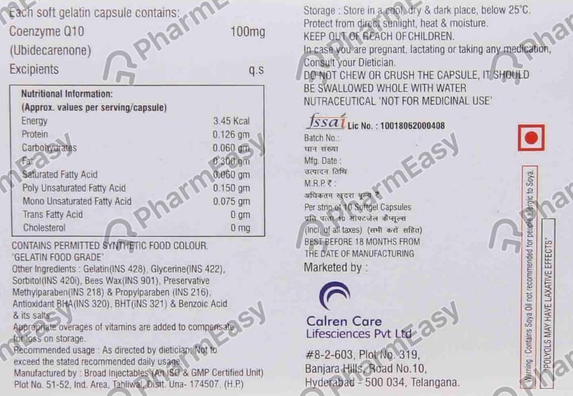 Buy Nephro Q10 100 MG Capsule (10) Online at Flat 15% OFF | PharmEasy