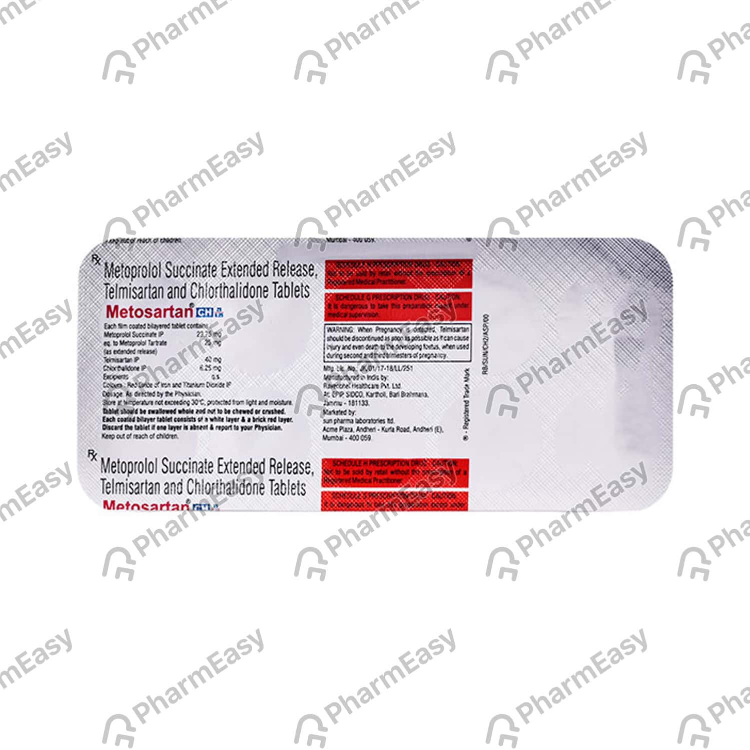Buy Metosartan Ch 25/6.25 Strip Of 10 Tablets Online at Flat 15% OFF ...
