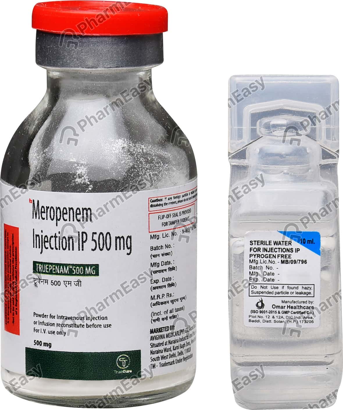 Truepenam 500 MG Powder For Injection (10): Uses, Side Effects, Price ...