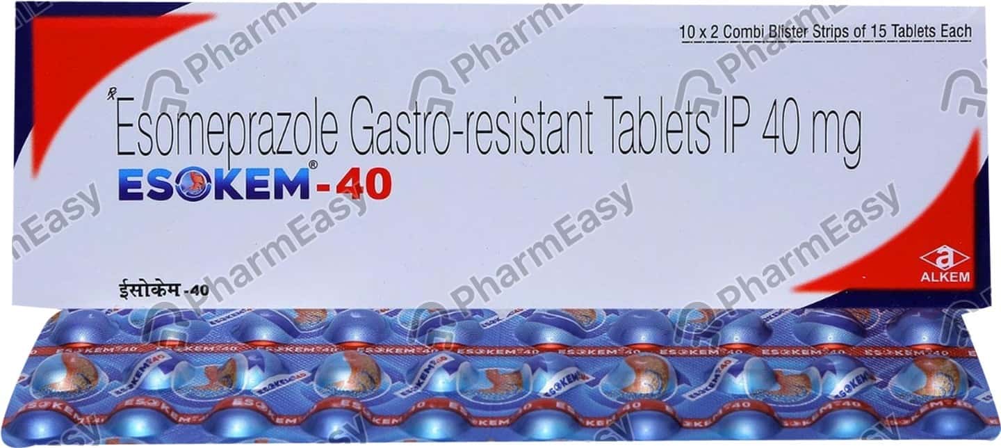 Esokem 40 MG Tablet (15): Uses, Side Effects, Price & Dosage | PharmEasy