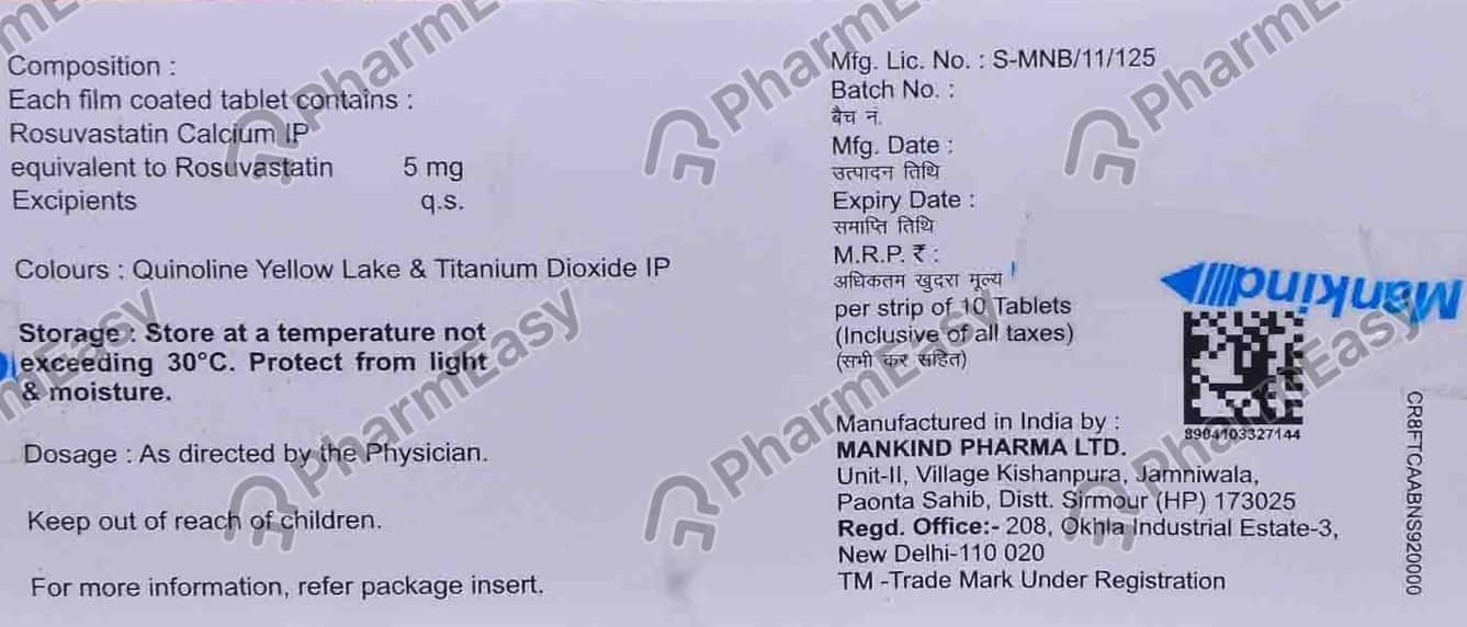 Statpure 5 MG Tablet (10): Uses, Side Effects, Price & Dosage | PharmEasy