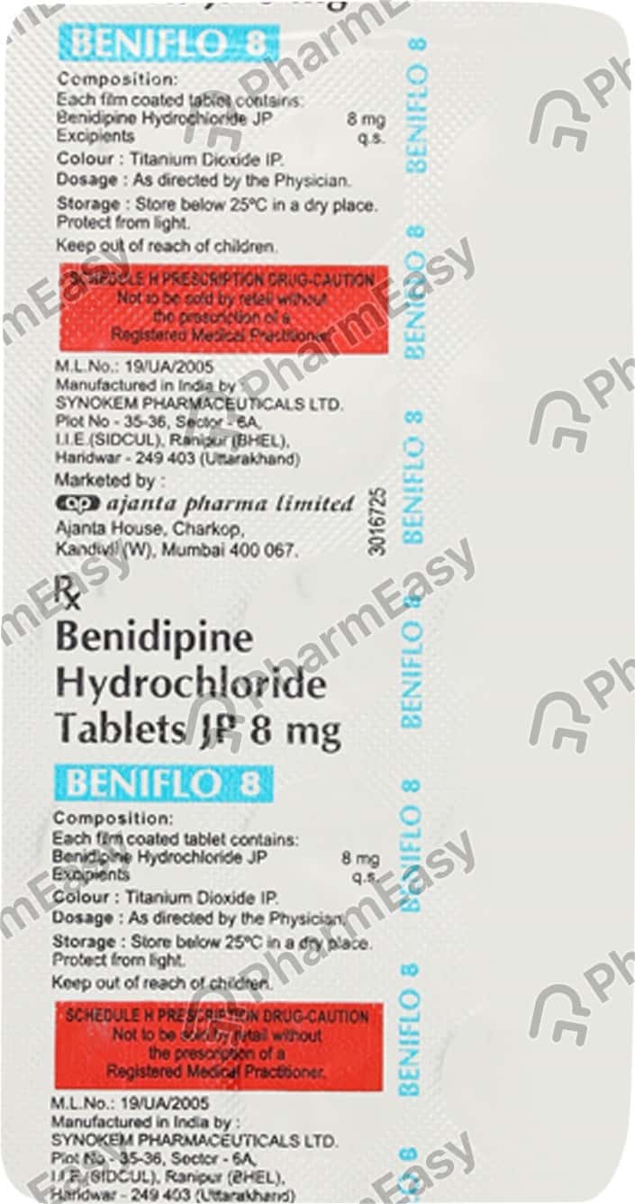 Beniflo 8 MG Tablet (15): Uses, Side Effects, Price & Dosage | PharmEasy