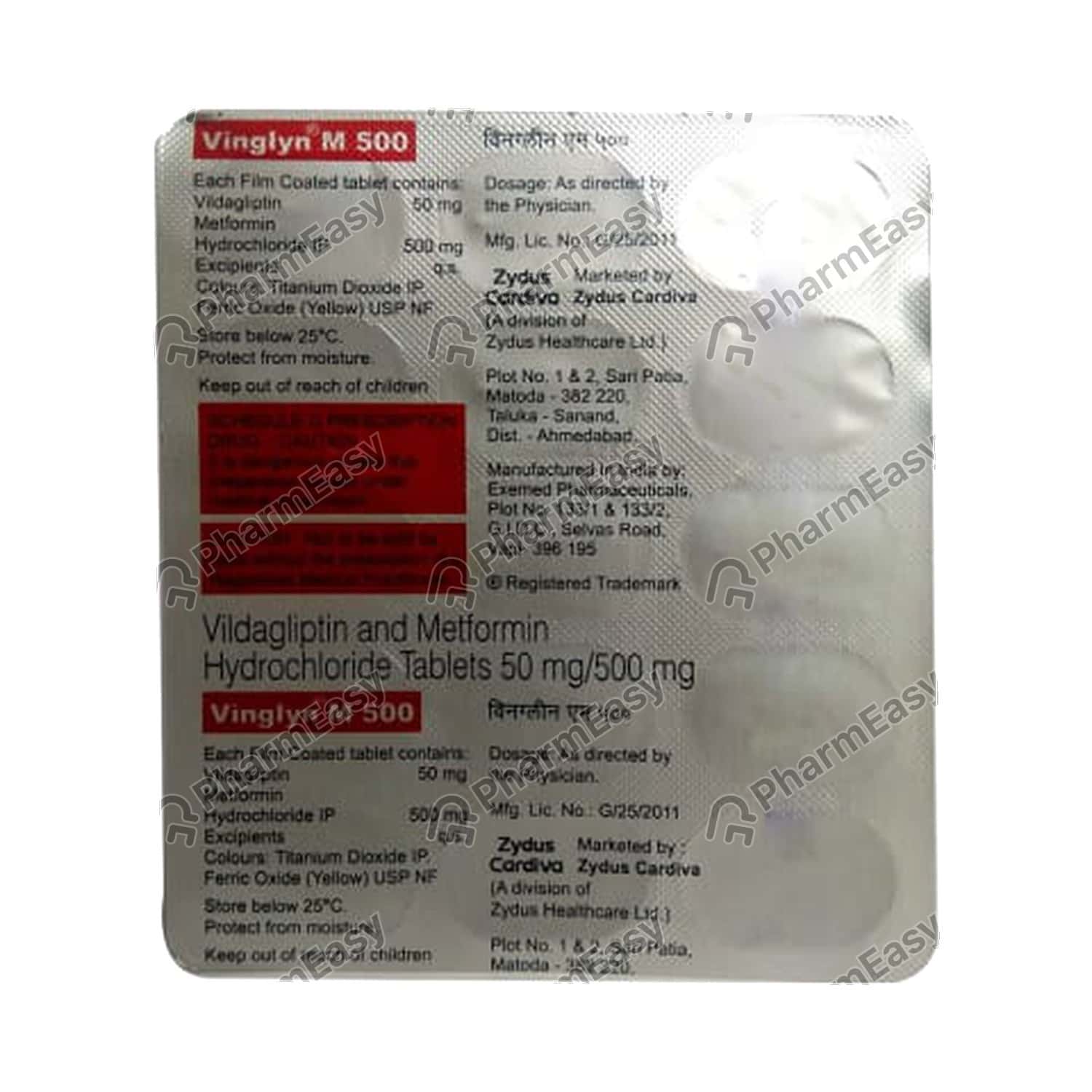 Buy Vinglyn M 500mg Tablet 15'S Online at Flat 18% OFF* | PharmEasy