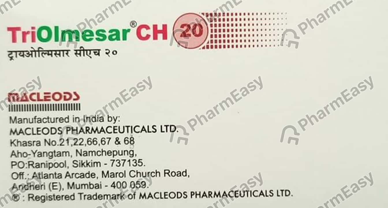Buy Triolmesar Ch 20mg Strip Of 15 Tablets Online at Flat 15% OFF ...
