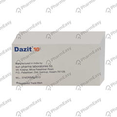 Dazit 10 MG Tablet (15): Uses, Side Effects, Price & Dosage | PharmEasy