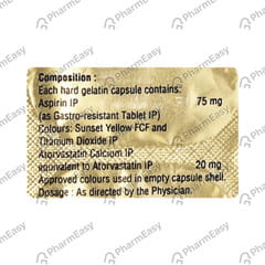Tonact Asp 20/75mg Strip Of 10 Capsules: Uses, Side Effects, Price ...