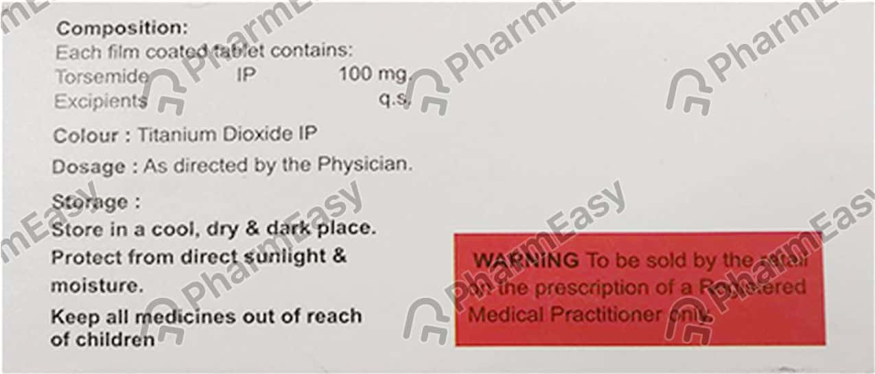 Torsinol 100 MG Tablet (10): Uses, Side Effects, Price & Dosage | PharmEasy