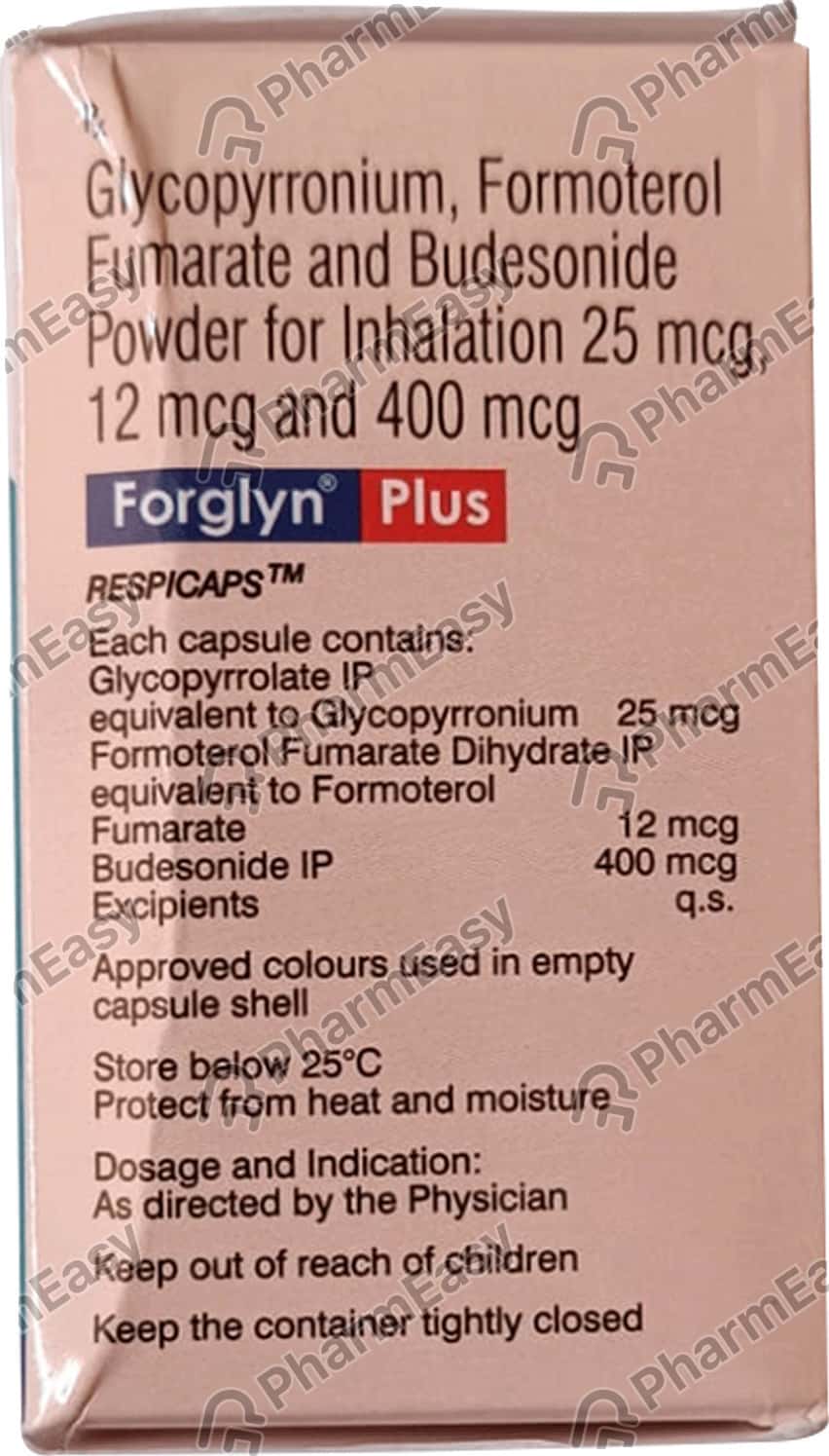 Buy Forglyn Plus Bottle Of 30 Respicaps Online at Flat 15% OFF | PharmEasy