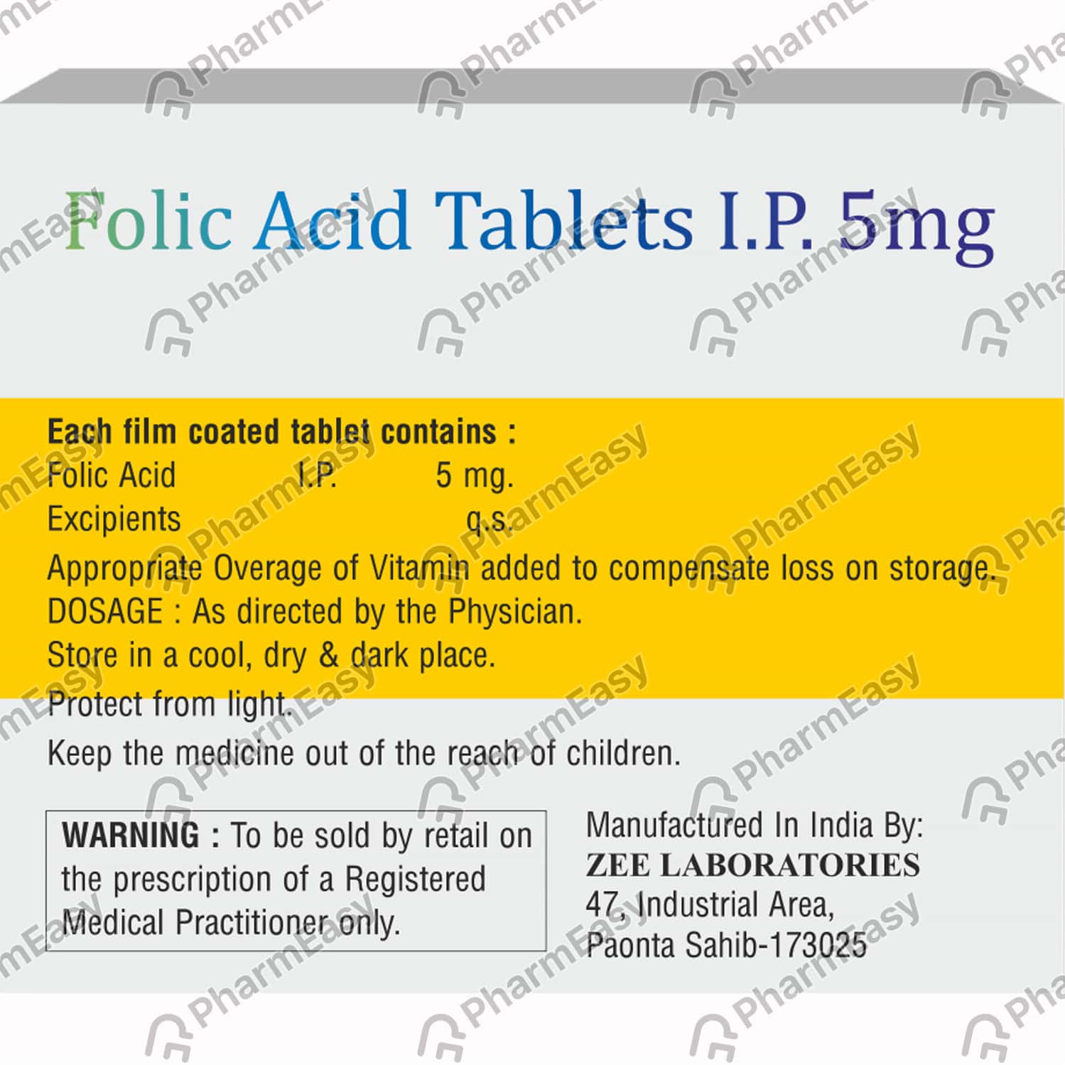 Buy Folizee 5 MG Tablet (30) Online at Flat 15% OFF | PharmEasy