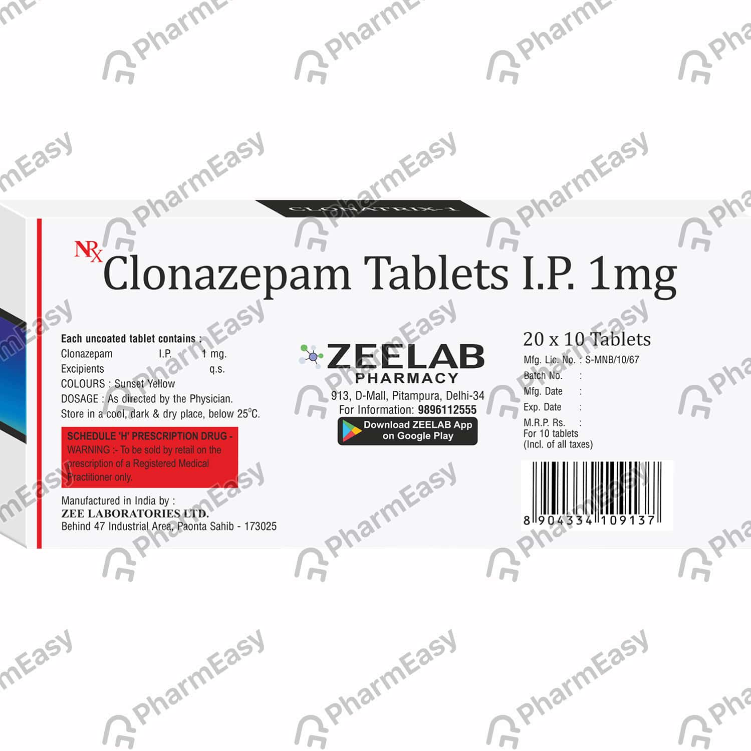 Buy Clonatrix 1 MG Tablet (10) Online at Flat 15% OFF | PharmEasy