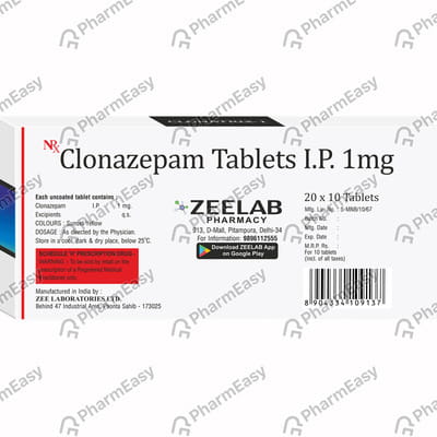 Buy Clonatrix 1 MG Tablet (10) Online at Flat 15% OFF | PharmEasy