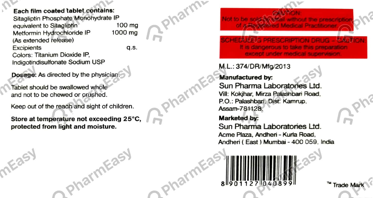 Sitared Xr Strip Of 10 Tablets: Uses, Side Effects, Price & Dosage ...