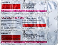 Gluvilda M 1000mg Strip Of 15 Tablets: Uses, Side Effects, Price ...
