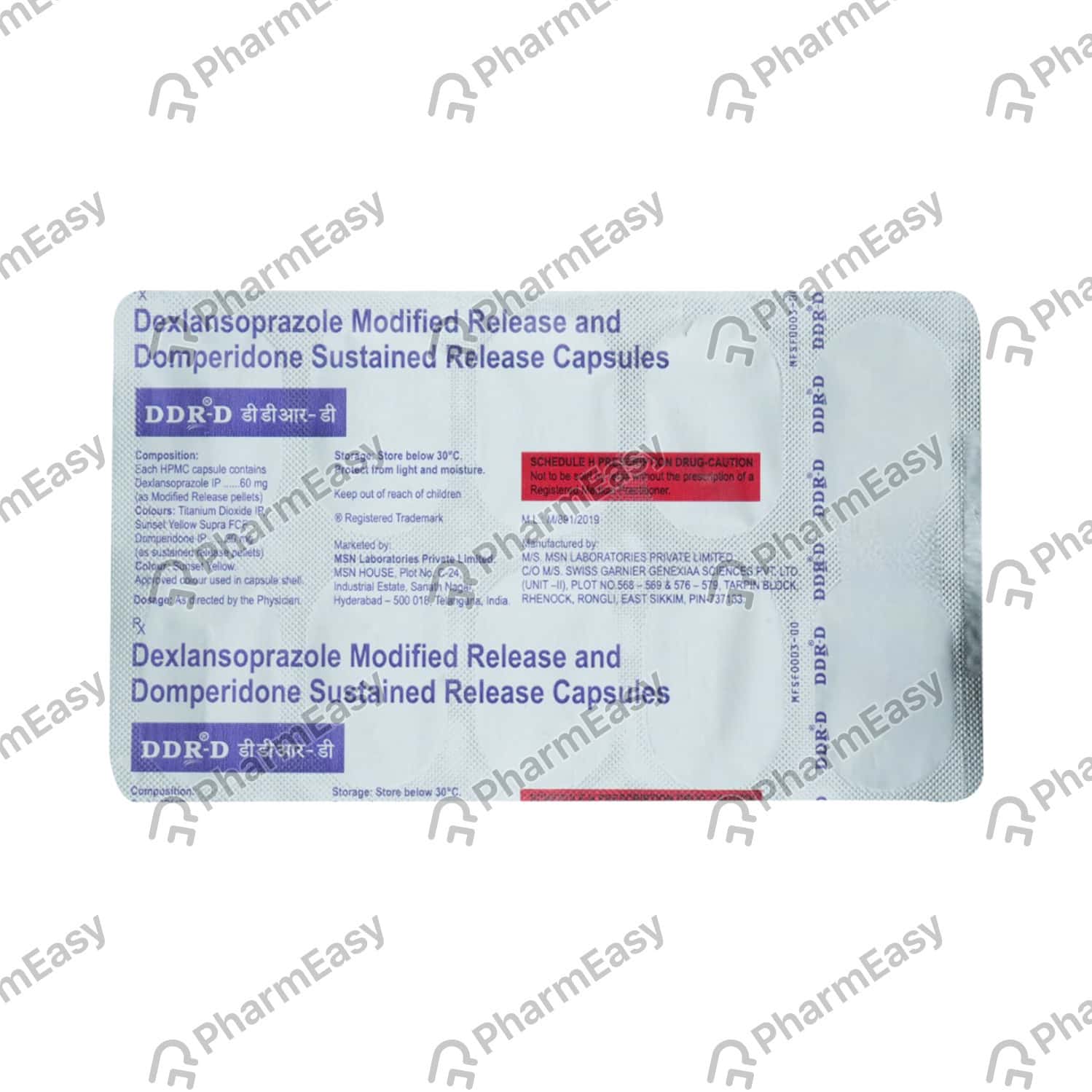 Ddr D 30/60mg Strip Of 10 Capsules: Uses, Side Effects, Price & Dosage ...