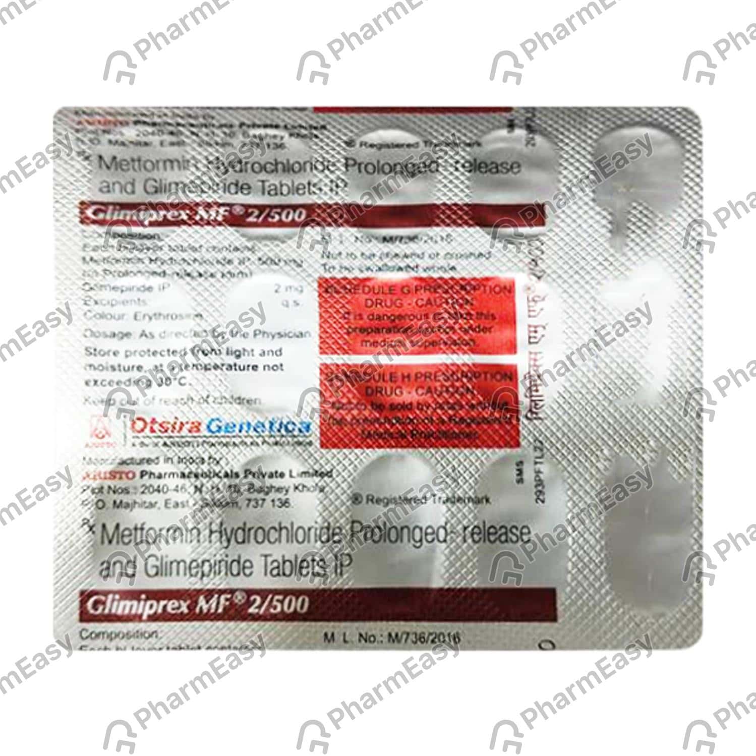 Glimiprex Mf 2/500mg Strip Of 15 Tablets: Uses, Side Effects, Price & Dosage | PharmEasy