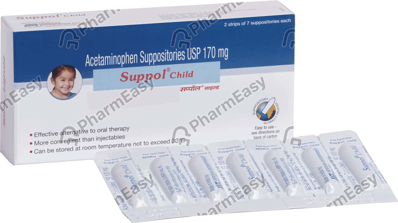Buy Suppol Child 170 MG Rectal Suppository (7) Online at Flat 15% OFF ...