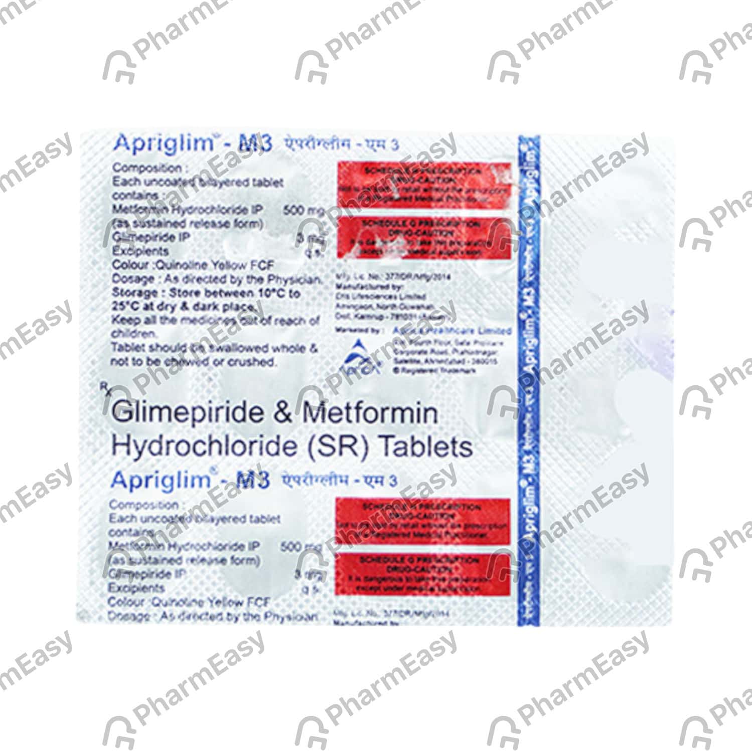 Apriglim 3 MG Tablet (15): Uses, Side Effects, Price & Dosage | PharmEasy