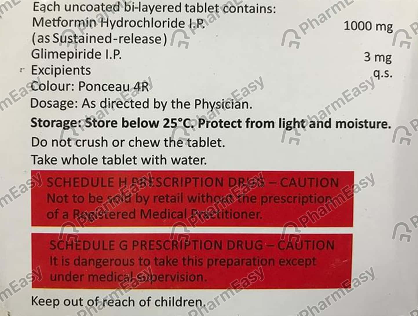 Obimet Gx 3mg Forte Strip Of 10 Tablets: Uses, Side Effects, Price & Dosage | PharmEasy