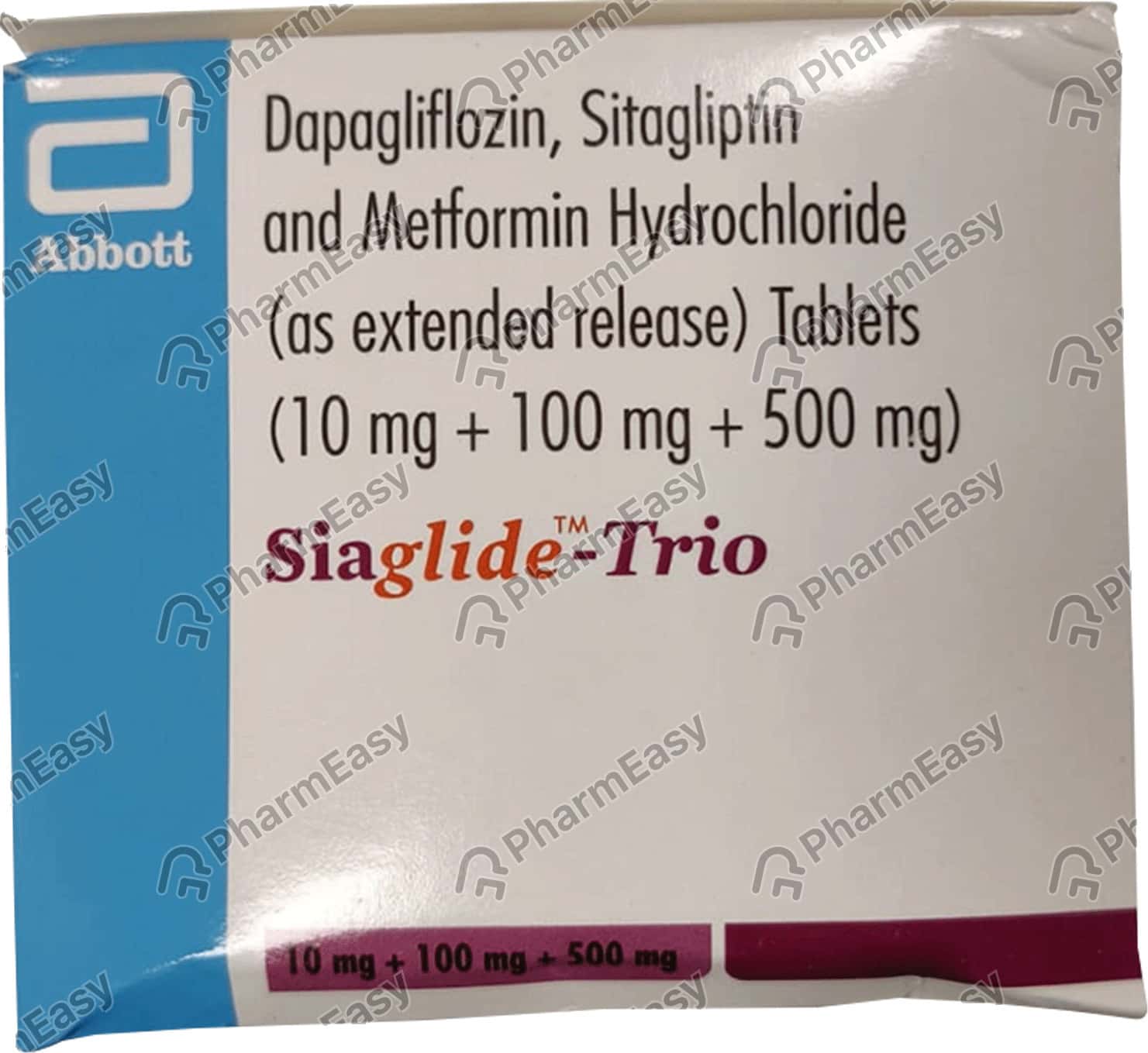 Siaglide Trio 10/100/500mg Strip Of 10 Tablets: Uses, Side Effects, Price & Dosage | PharmEasy