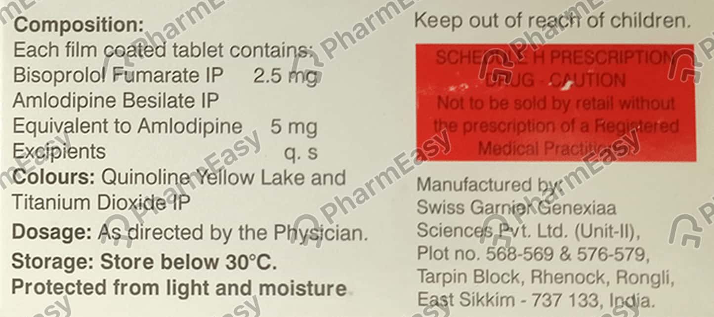 Buy Bisonext Am 2.5mg Strip Of 15 Tablets Online at Flat 15% OFF ...