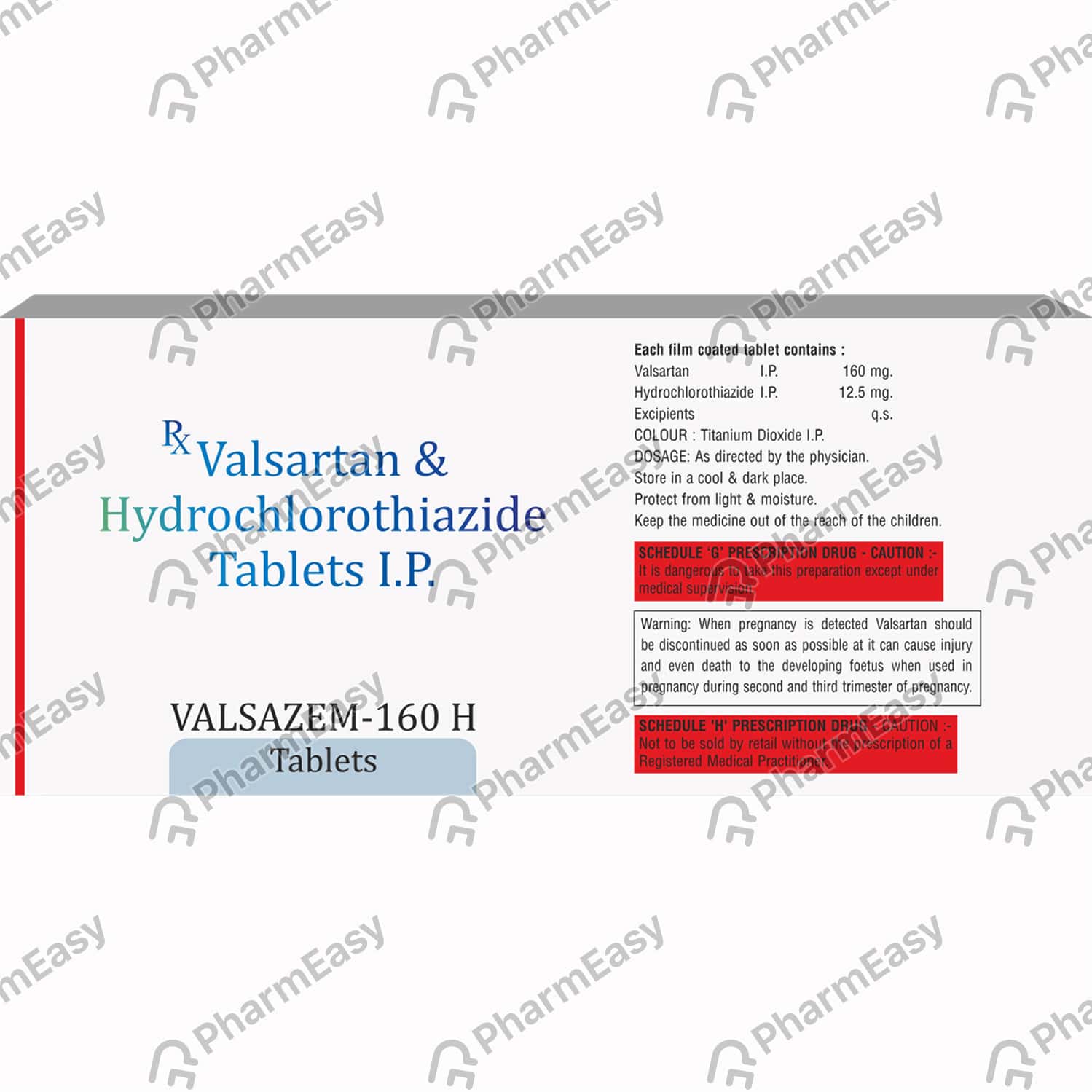 Buy Valsazem 160mg H Strip Of 10 Tablets Online at Flat 15% OFF | PharmEasy