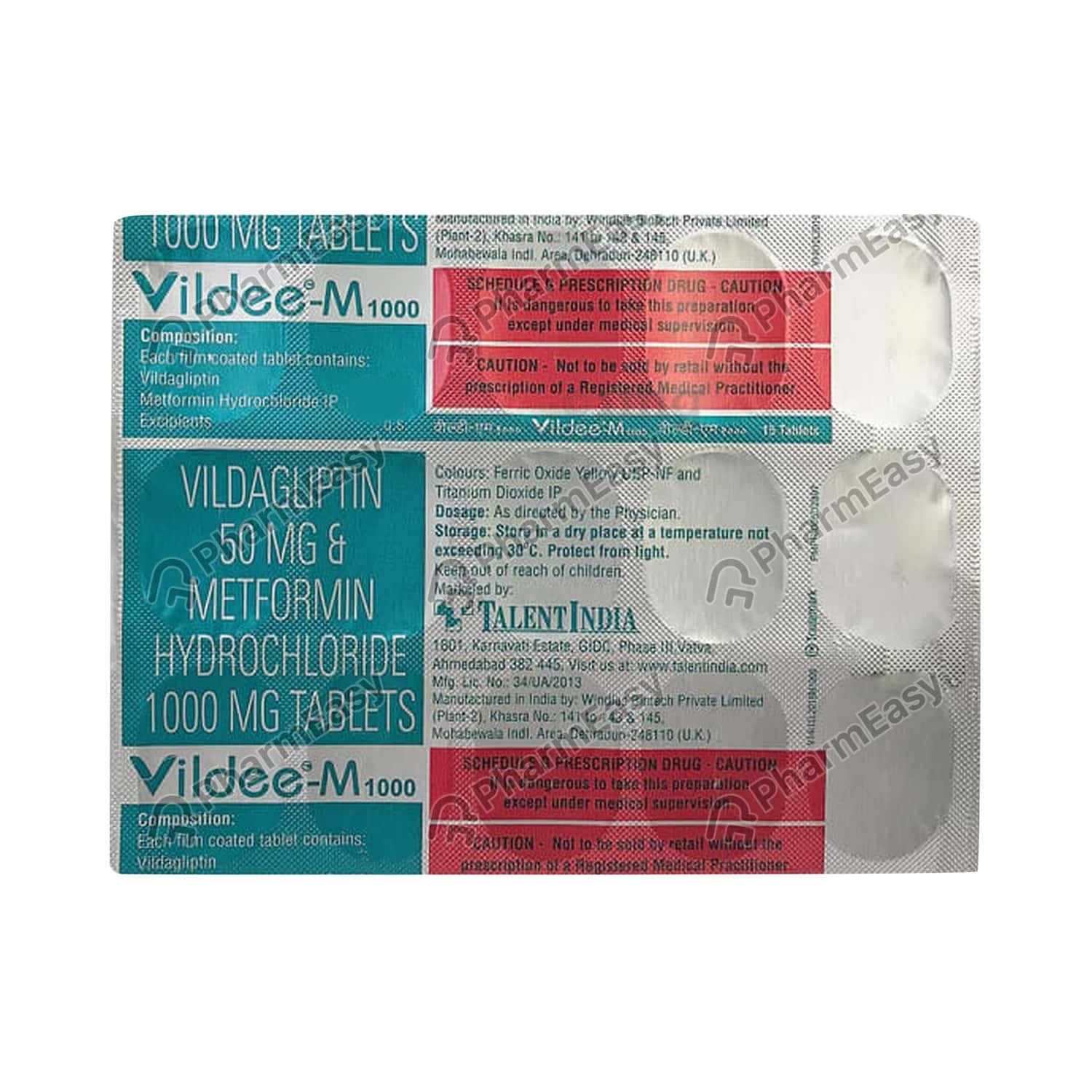 Buy Vilpower M 1000mg Tablet 10'S Online at Flat 18% OFF* | PharmEasy