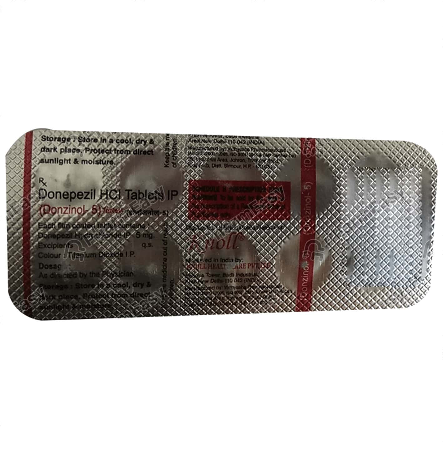 Donzinol 5 MG Tablet (10): Uses, Side Effects, Price & Dosage | PharmEasy