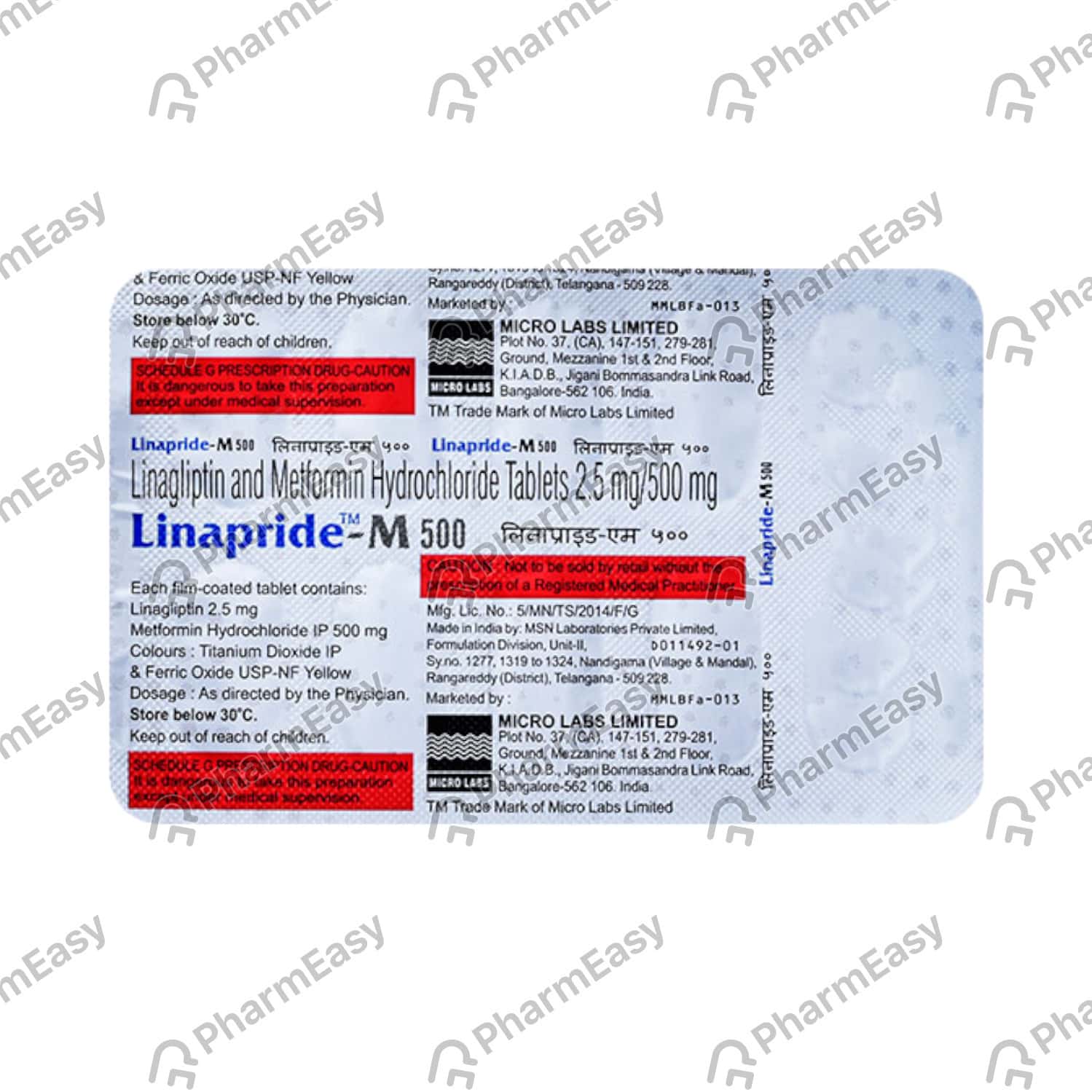 Linapride M 500mg Strip Of 10 Tablets: Uses, Side Effects, Price ...