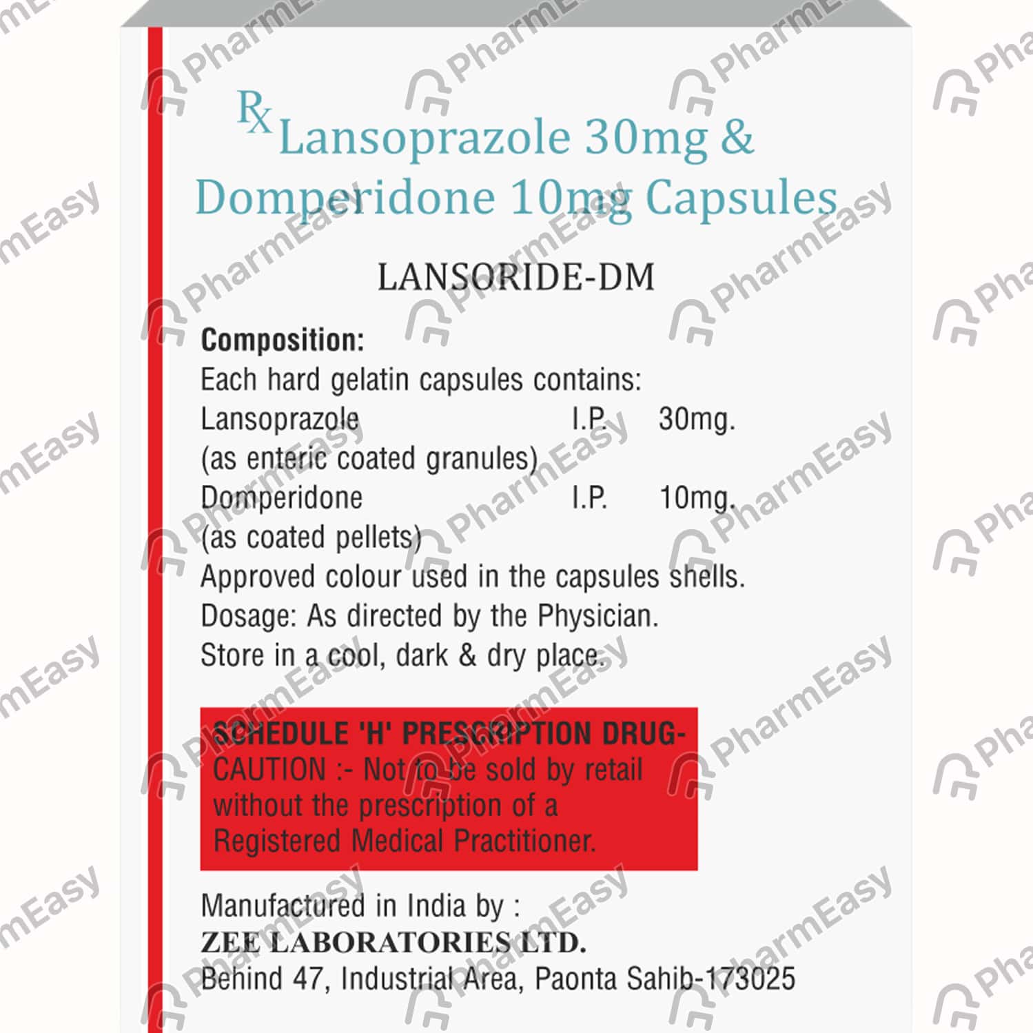 Buy Lansoride Dm Strip Of 10 Capsules Online at Flat 15% OFF | PharmEasy